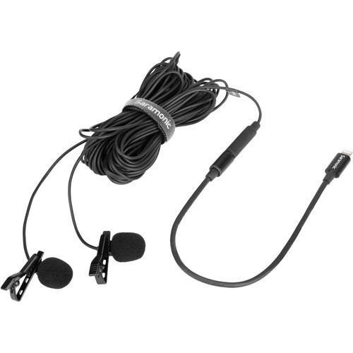 Saramonic LavMicro U1C Dual Omnidirectional Lavalier Microphone with Lightning Connector for iOS ...